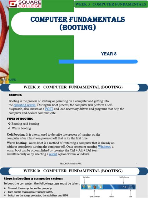 Yr 8 Computer Fundamentals Pdf Booting Icon Computing