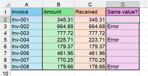 excel test for if ifs and iferror functions