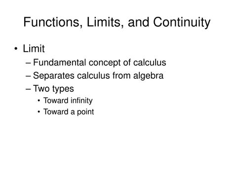 Ppt Functions Limits And Continuity Powerpoint Presentation Free Download Id6806656
