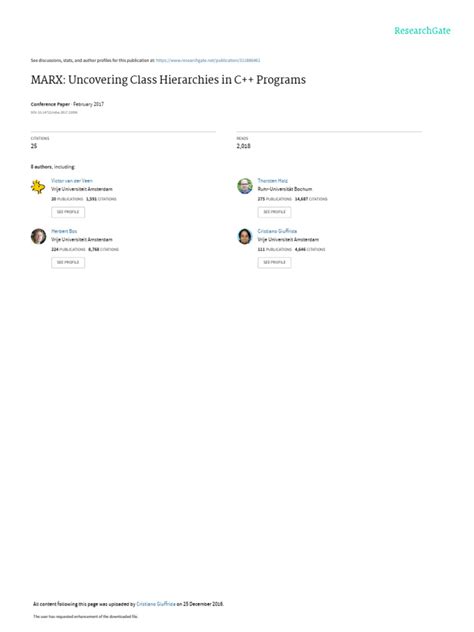 Uncovering Class Hierarchies Research Gate Pdf Class Computer Programming Inheritance
