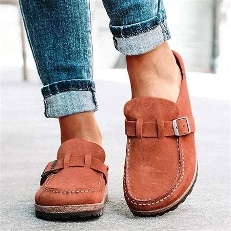 Women Suede Clogs Mules Garden Loafer Shoes Memory Foam Slipper Casual Sneakers Comfortable Slip