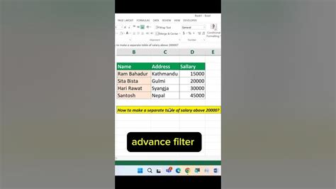 Excel Advance Features 💥 Exceltipsandtricks Exceltutorial Exceltipshindi Viralshorts Youtube