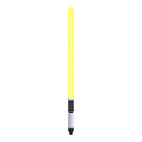 Premium Vector Yellow Lightsaber Glowing On White Background