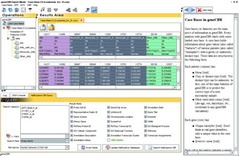 cbr expert mode functionalities in expert mode genecbr allows