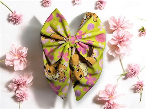 Eevee Pokemon Bow Eevee Bow Switch Game Bow Nerd Bow Cute Sailor Bow Long Tail Bow Adult