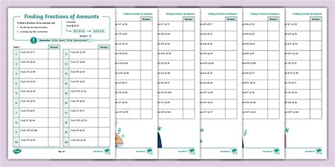 Finding Fractions Of Amounts Activity Booklet Twinkl