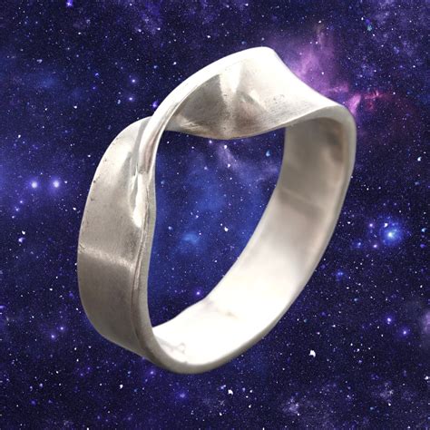 Möbius Ring Handcrafted Sterling Silver Mobius Strip Geometry Ring Mobius Ring Mobius Strip