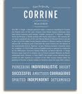 Corrine Name Art Print Name Stories