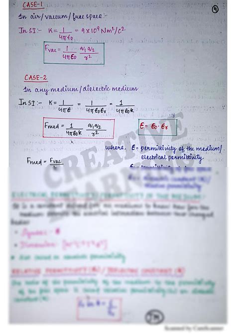 Solution Cbse Class 12 Physics Revision Notes And Short Key Notes To Score More Marks In Your