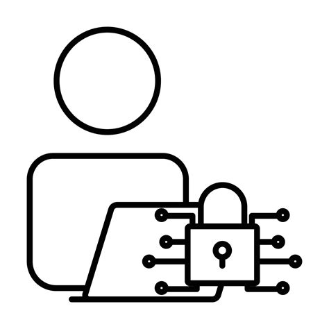 Programmer Icon Illustration Lock Cyber Icon Related To Developer Line Icon Style Suitable