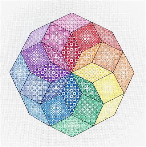 Blackwork Colour Wheel Pattern Etsy