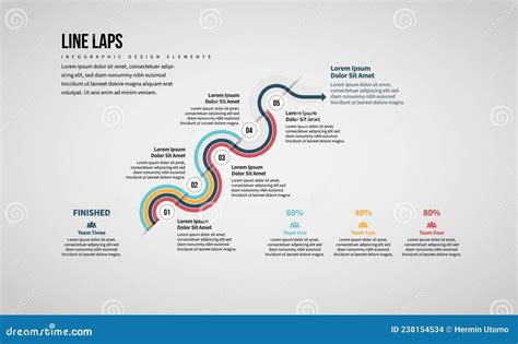 Line Laps Infographic Stock Vector Illustration Of Info 238154534