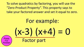 How I Teach Solving Quadratic Functions By Factoring By Kevin Wilda