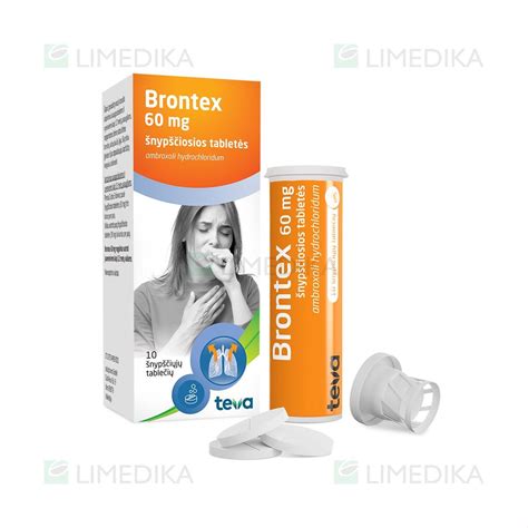 Brontex 60 Mg šnypščiosios Tabletės N10 Limedika