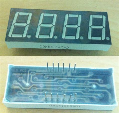 葉難 Arduino練習四合一的七段顯示器