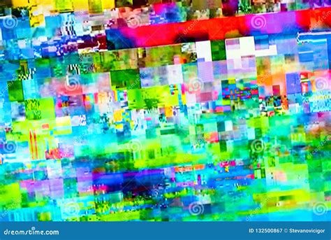 Digital TV Glitch On Television Screen Stock Illustration Illustration Of Static Electronics