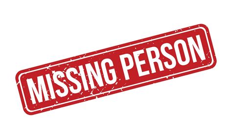 Missing Person Rubber Stamp Red Missing Person Rubber Grunge Stamp