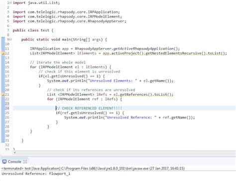 How To Use The Rhapsody Api To Find Unresolved Elements And Unresolved References