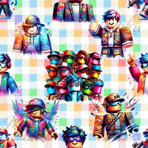 Roblox Seamless Pattern Etsy