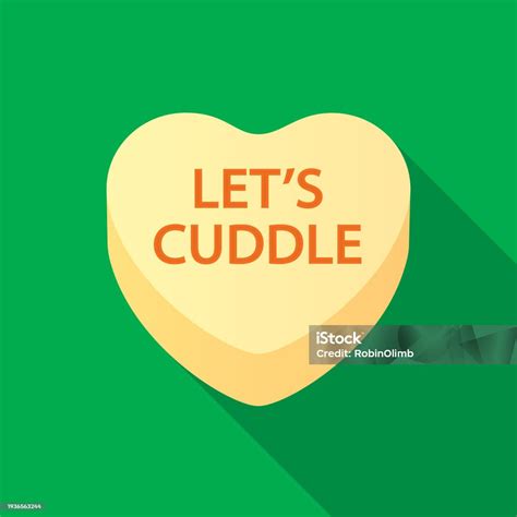 Lets Cuddle Candy Heart Icon Stock Illustration Download Image Now