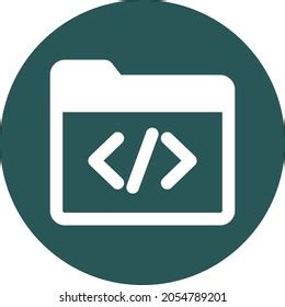 Coding Folder Icon Two Tone Stock Vector Royalty Free Shutterstock