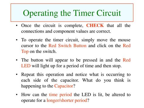 PPT Designing A Simple Electronic Timer Circuit Using Crocodile Clips Software PowerPoint