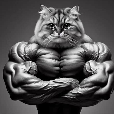 Orange Bodybuilder Cat Scene Impressive Feline Gym Display Ai Art