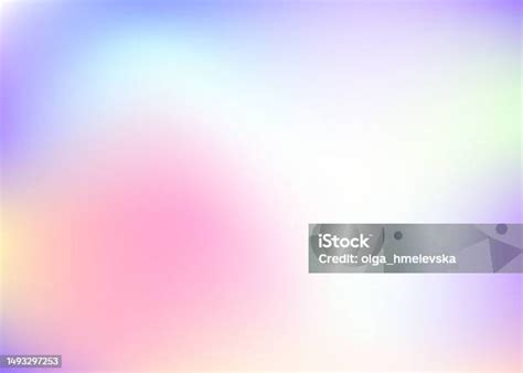 홀로그램 배경입니다 생동감 넘치는 포일 미니멀리스트 초대장을 흐리게 처리합니다 A 0명에 대한 스톡 벡터 아트 및 기타 이미지 0명 무지갯빛 다양한 색상 반짝이는