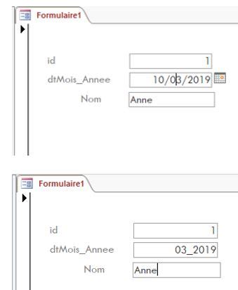 AC Masque De Saisie Date Access