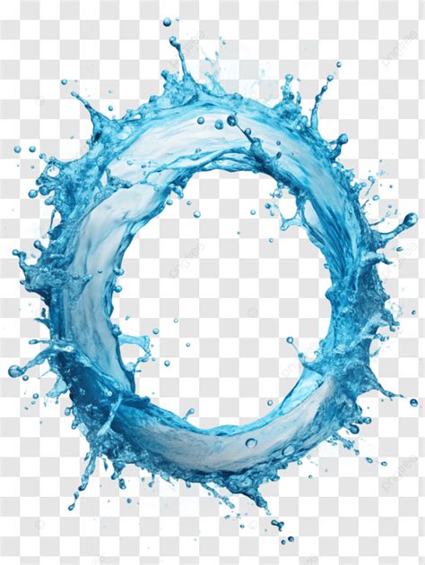 Blue Droplet Circle For Frame And Design Water Splash Blue PNG