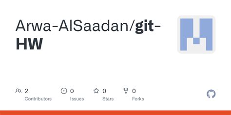 GitHub Arwa AlSaadan Git HW