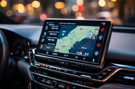 Smartphone As Car Navigator Displaying Gps Map For Smooth Driving Stock Illustration