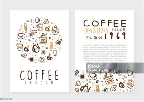 텍스트 커피숍 카페 브로셔 아로마 음료 원활한 패턴 벡터 일러스트가 있는 플라이어를 위한 공간이 있는 커피 전통 카드 디자인