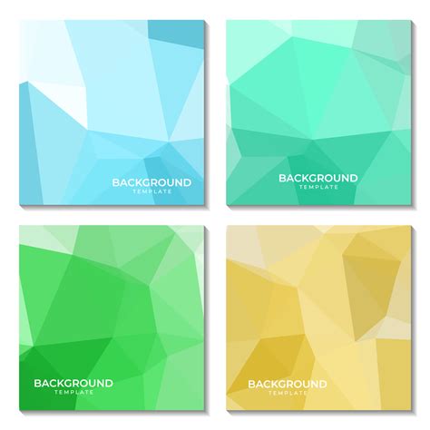 Set Of Abstract Colorful Geometric Background With Triangle Shape