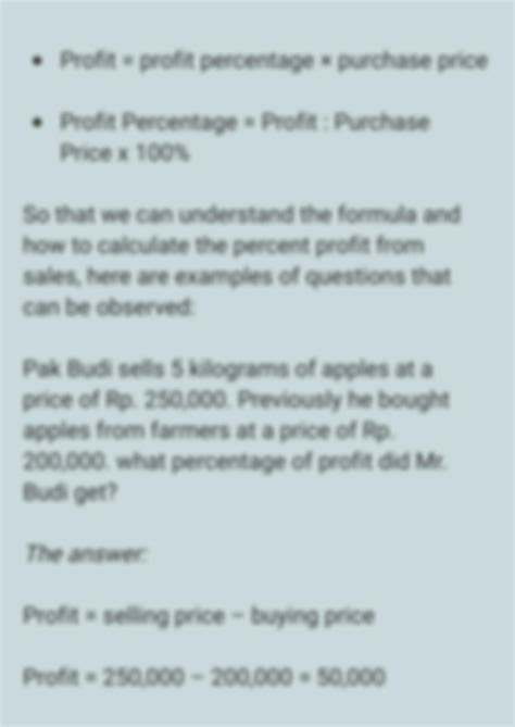 SOLUTION Formulas And How To Calculate Profit Percentage Manually Without A Calculator Studypool