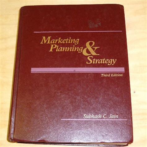 Marketing Planning And Strategy By Jain Subhash C Good Hard Cover 1990