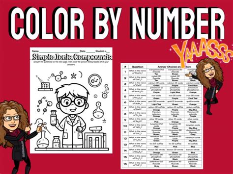 Ionic Nomenclature Color By Number By Teaching Chemistry In Pa Tpt