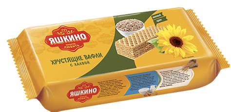 Вафли «Яшкино» с халвой, 300 г – купить по приятной цене с доставкой на ...