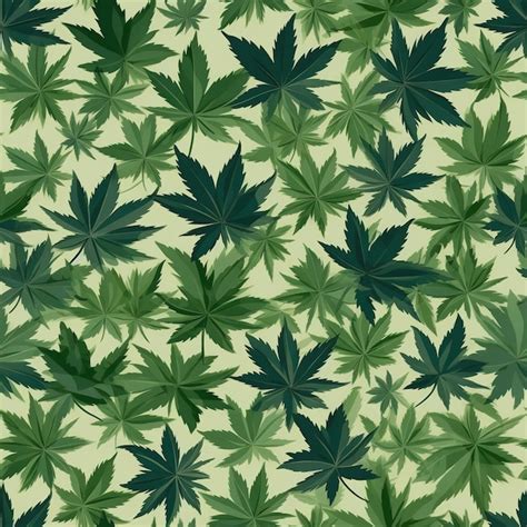 Premium Ai Image Seamless Pattern Of Cannabis Leaf