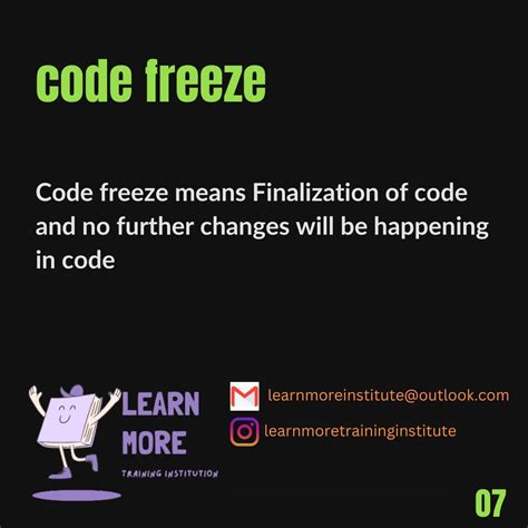 What Is Mean By Code Freeze Learnmore Tamiltutorial Testing Testingtesting Manual