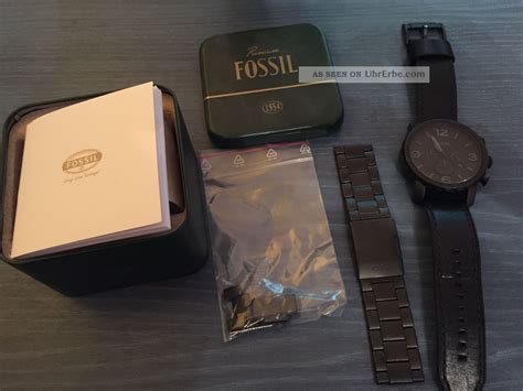 Fossil Nate Jr1354 Premium Armbanduhr Herren Leder Und Edelstahlarmband