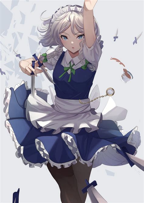 л 4 Izayoi Sakuya Sakuya Sakuya Izayoi daweykun Touhou Project Touhou Тохо