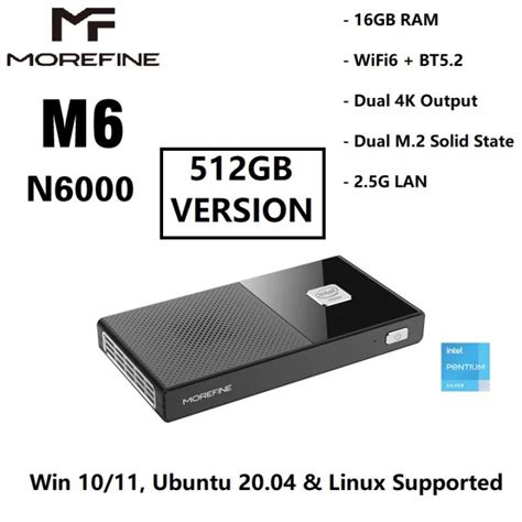 Jual Morefine M6 Pocket Mini Pc Intel Processor N6000 Komputer