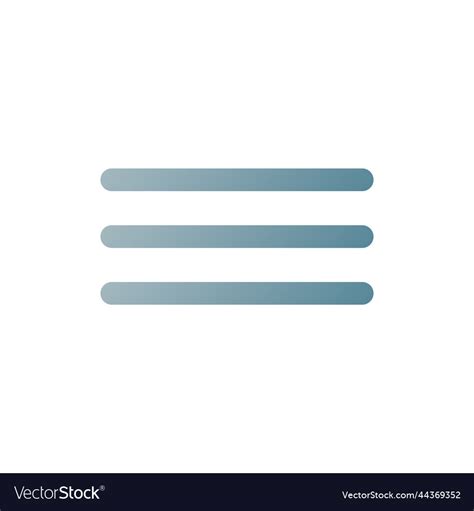 Hamburger Menu Button Pixel Perfect Flat Gradient Vector Image