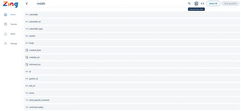 Swiftquery Zings New Drag And Drop Question Builder Zing Data Genai Business Intelligence