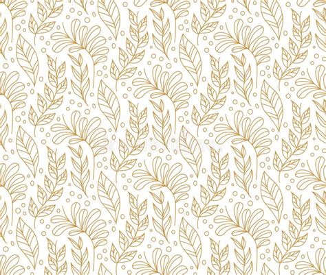 Cute Floral Stylish Seamless Pattern Vector Leaf Background Fabric