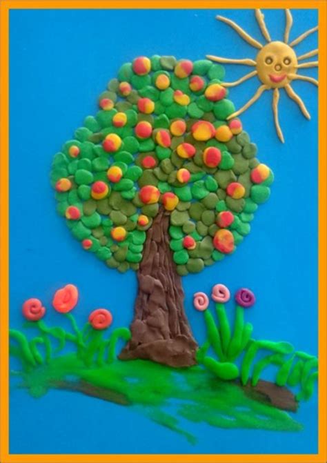 «Яблонька Пластилинография мастер класс 7 фото Воспитателям детских садов школьным