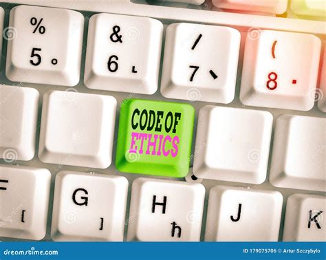 Word Writing Text Code Of Ethics Business Concept For Basic Guide For Professional Conduct And