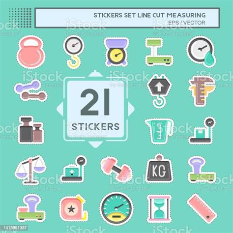 스티커 라인 컷 세트 측정 교육 기호에 적합합니다 편집 가능한 간단한 디자인 디자인 템플릿 벡터 간단한 그림 리노베이션에 대한 스톡 벡터 아트 및 기타 이미지 Istock