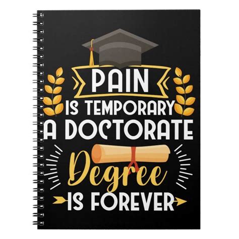 Doctorate Dissertation Defense Phd Graduation Notebook Zazzle Phd